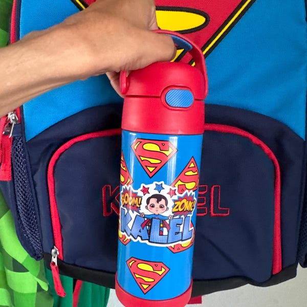 Spider Superhero Name Sticker, Custom Waterproof Vinyl Decal, Comic ...