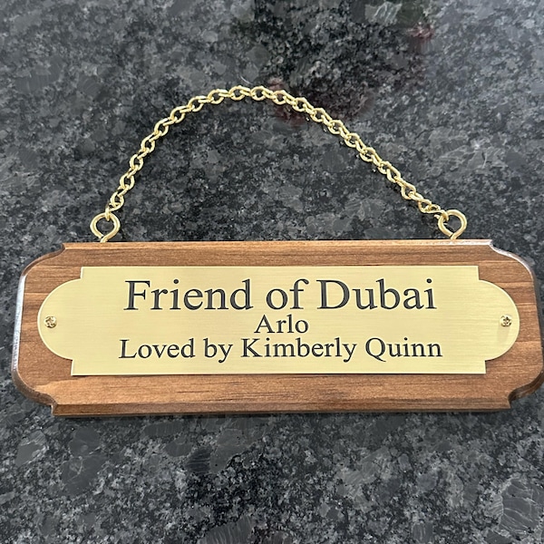 Fancy Horse Stall Name Plate- Solid Brass and Wood - Personalized ...