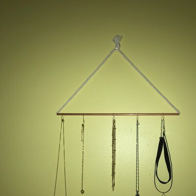 Minimalist Copper Rope Jewelry Organizer Jewelry Storage Jewelry ...