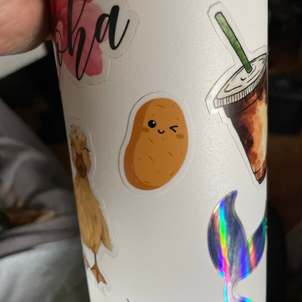 Winking Potato|potato Sticker|hilarious Sticker|potato Lover Gift ...