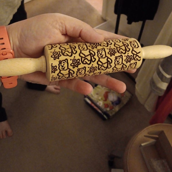 Mexican Folk Pattern Mini Rolling Pin, Embossing Rolling Pin, Laser ...