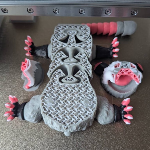 Raccoon Digital .STL File for 3d Printing, Articulated Fidget Figure ...