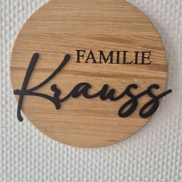 Door Sign Made of Oak {name Plate} Gift for Birth, Children's Room Wall ...