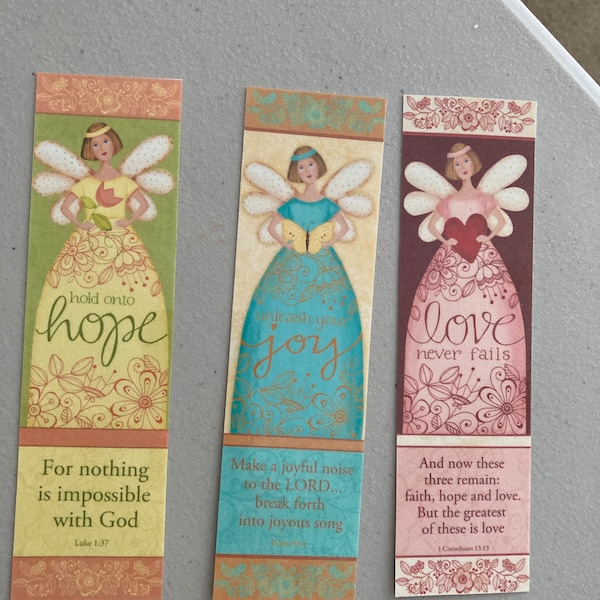 ANGEL BOOKMARKS... Light Skin Angelic Trio INSTANT Download - Love ...