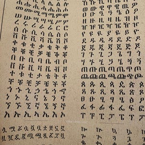 Geez Alphabet (ethiopian & Eritrean) Poster - Etsy