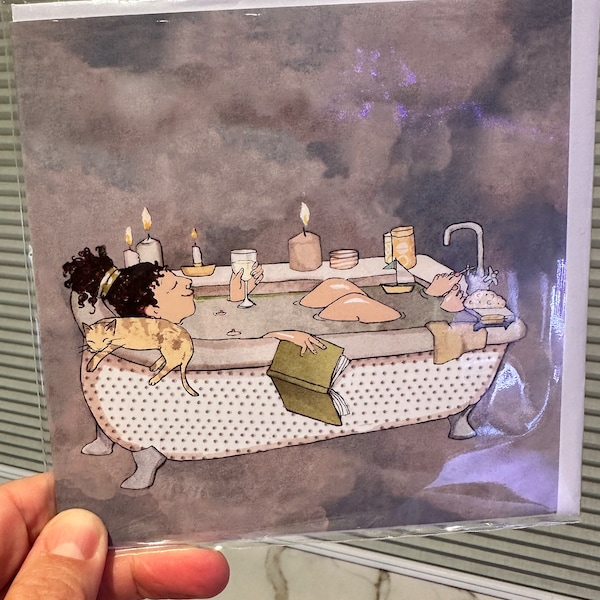 GIGGLE AND CHIPS A Friendly Funny Card .three Friends Having a Laugh ...