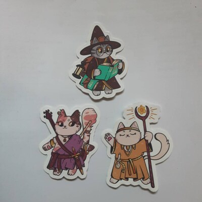 Dnd Cats Sticker - Etsy