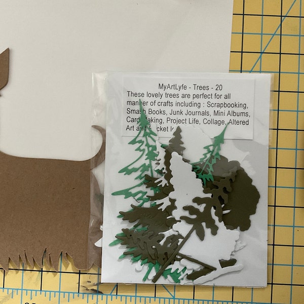 Tree Die Cuts//collage Trees//art Journal Trees//handmade Die Cuts ...