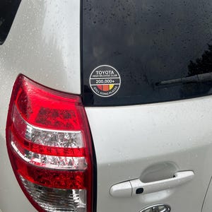 Toyota High Mileage Club Vinyl Sticker 4WD 4X4 Japanese Vintage Retro ...