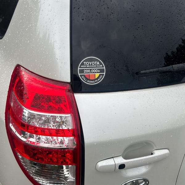 Toyota High Mileage Club Vinyl Sticker | 4WD 4X4 Japanese Vintage Retro ...