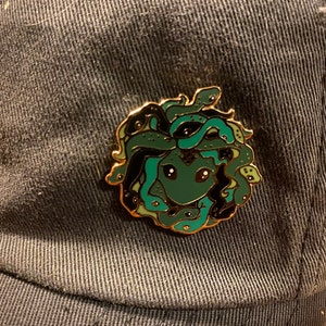 Medusa Sprite Pins. 1.25 Gold Greek Mythology | Etsy