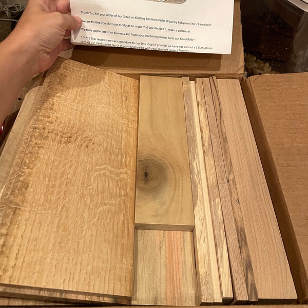 Hardwood Scrap Wood Box: Oak, Maple, Cherry, Poplar Pieces - Etsy
