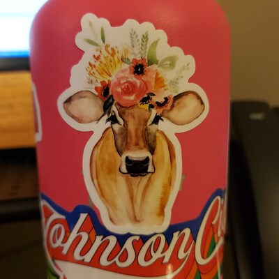 Miranda the Cow PRINT, Floral Cow, Floral Crown Cow - Etsy