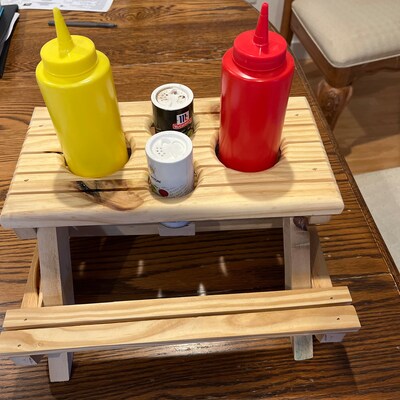 Condiment Picnic Table Plans, Camping Decoration Plans, Picnic Table ...