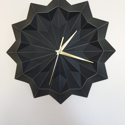 White Origami Wall Clock ELLA - Etsy