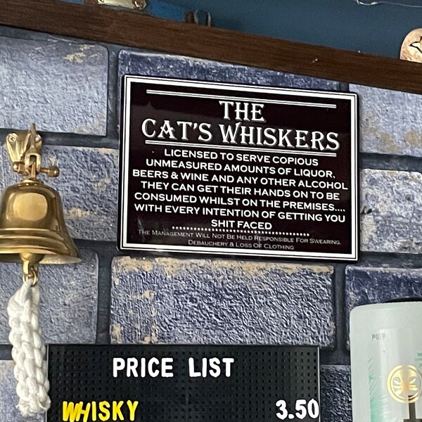 Personalised Licensee Aluminium Metal Sign Customised With Your Words ...