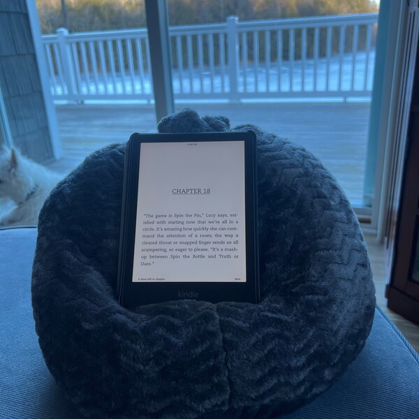 Large Book Pouf, Kindle Pillow, iPad Tablet Stand, Gift for Book Lover ...