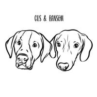 Labrador Side View Outline SVG/ Minimalist Dog Profile Line Art ...