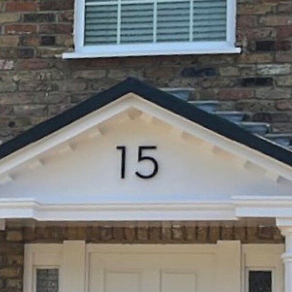 NEUTRAFACE BLACK Aluminium House Number - 20cm - Modern Black House ...