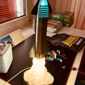 Retro Futuristic Rocket Space Ship / Spaceship LED Lamp Free - Etsy