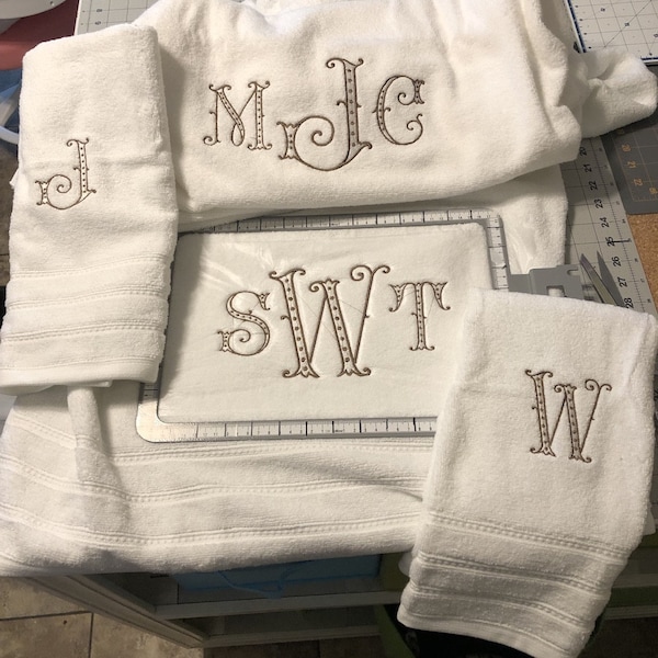 Arabian Nights Two Color Monogram Machine Embroidery Font 3, 4 (100mm ...