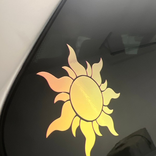 Holographic Rapunzel Sun Disney Decal | Car Decal | Princess Decal ...