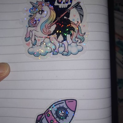 Glitter UFO Sticker UFO Sticker Space Sticker Space Ship - Etsy