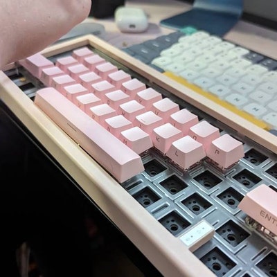 173pcs Cute White Black & Orange Keycaps Set for Mechanical Keyboard ...