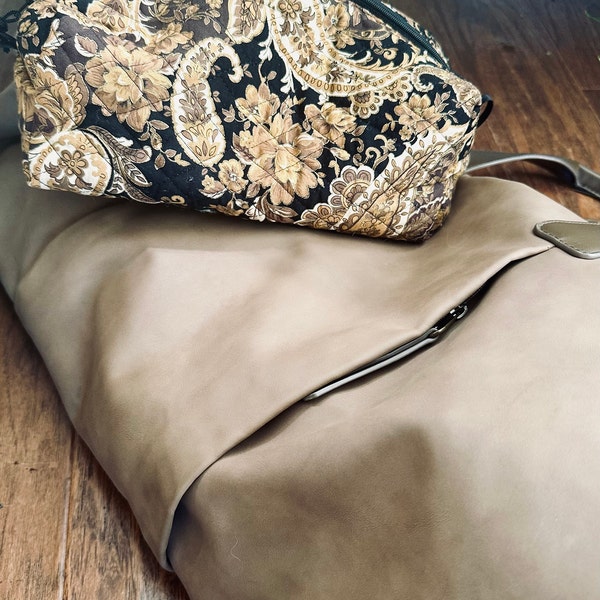 Paisley Tote Bag, Open Top Button Loop Closure, Unique Handmade, Bags ...