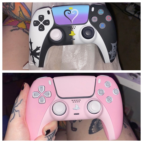 Custom Pastel and Baby Pink Themed Playstation 5 PS5 Dualsense Wireless ...