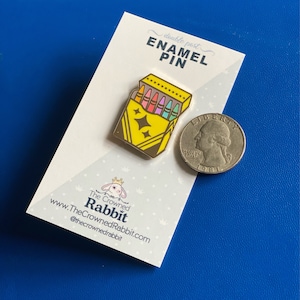 Crayon Set Enamel Pin, Retro Pin, Hard Enamel Pin, Crayon Art, Gift for ...