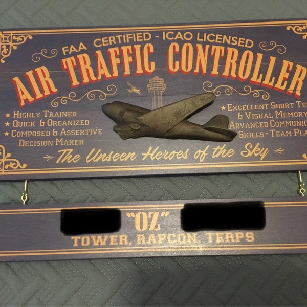 Air Traffic Controller Wood Sign With Optional Personalization - Etsy