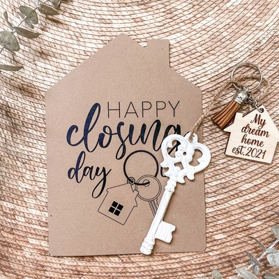 SET of Greeting Cards Happy Closing Day Real Estate Agent Card Home ...