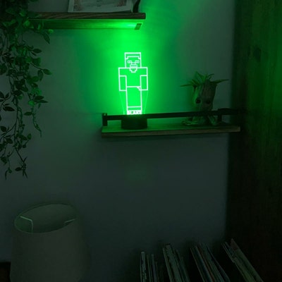 Personalised Minecraft Night Light Children's Light Kids Bedroom Boys ...