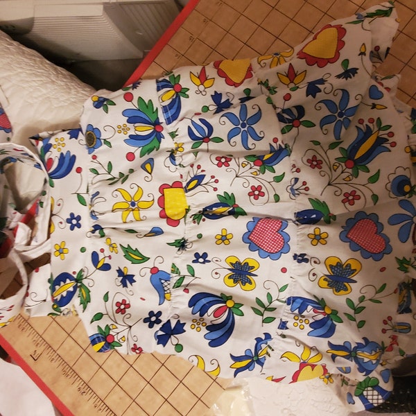 Folk Art Cotton Fabric by the Yard, Kashubian Polish Fabric Russian ...