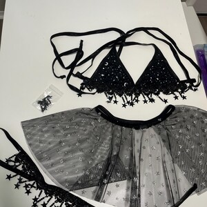 CELESTIAL CUTIE Bodysuit Flare Sleeves Rave Outfit Womens Rave Festival ...