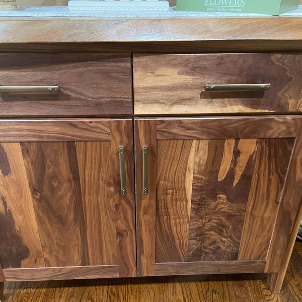 Solid Brass Knurled Pull Handles & Knobs Kitchen Cabinet Cupboard ...