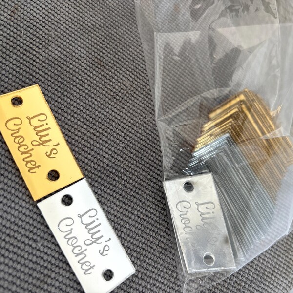 Teddy Bear Custom Clear Acrylic Mirror Tags, Personalized Gift Tag ...