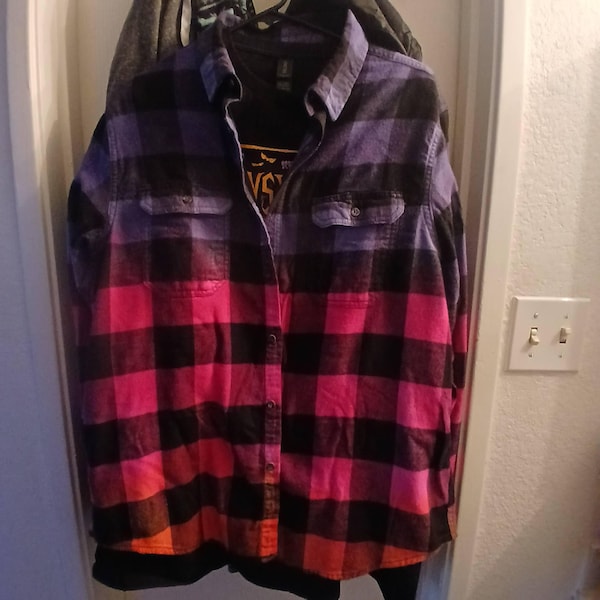 Handmade Bleach Mountain T Shirt - Acid Wash Galaxy Reverse Rasta Tie ...