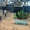 Stained Glass spiky Agave Aloe Potted Plant in Psychedelic Drip Glaze ...