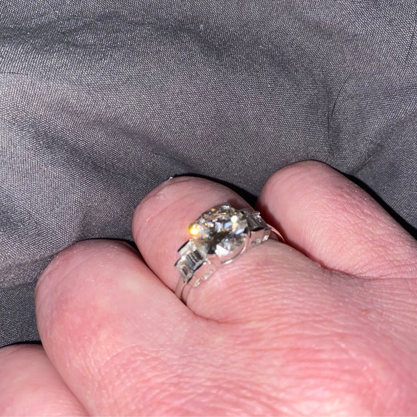 Kate Winslet Ring, Titanic 2.30ct White Round Cut Diamond Engagement ...