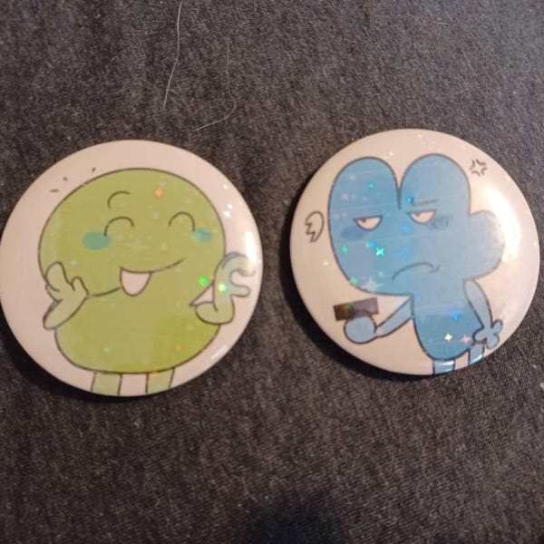 Matching Pins Bfdi Tpot Bfb [MATURE AUDIENCE] Holographic Pins 2.25 ...