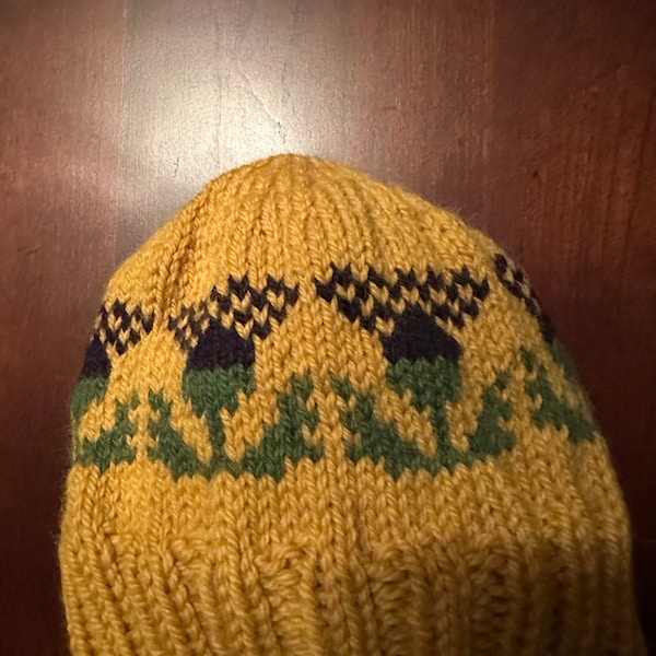 Thistle Hat - Handknitted in Orkney Scotland. Knitted in Wool and ...