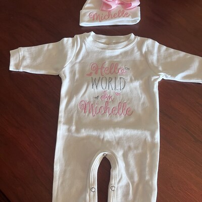 Baby Girl Coming Home Outfit Baby Girl Clothes Personalized Baby Girl ...