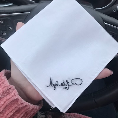 Hand Embroidered Signature of Loved One, Signature Embroidery Hoop - Etsy