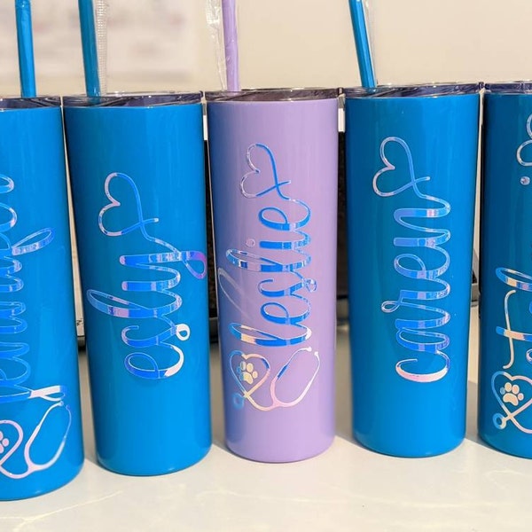Personalized Cup for Veterinarian Vet Tech Gift 20oz Insulated Tumbler ...