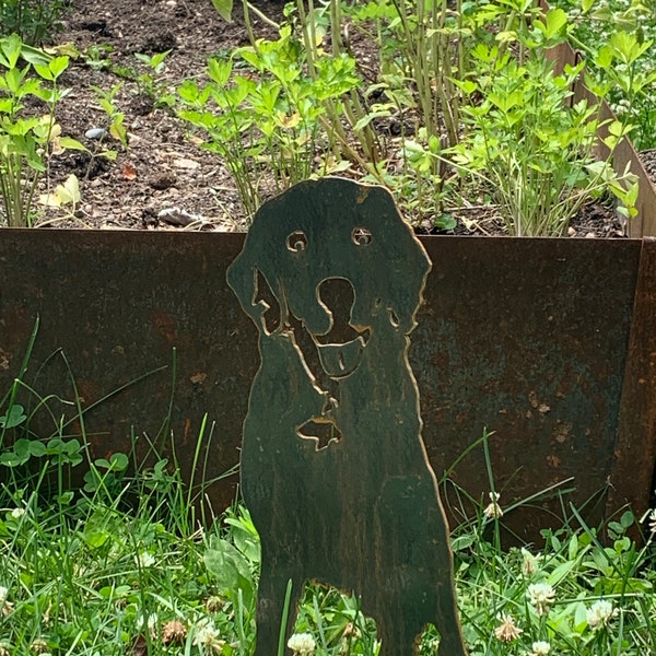 Labrador Retriever Corten Steel Dog Silhouette | Rust Art | Garden ...
