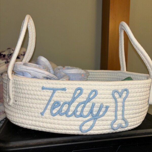 Personalized Baby Name Diaper Caddy Custom Baby Basket Personalized ...