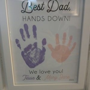Handprint Gift for Dad From Kids Father's Day, Birthday, Best Daddy ...