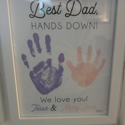 Handprint Gift for Dad From Kids Father's Day, Birthday, Best Daddy ...